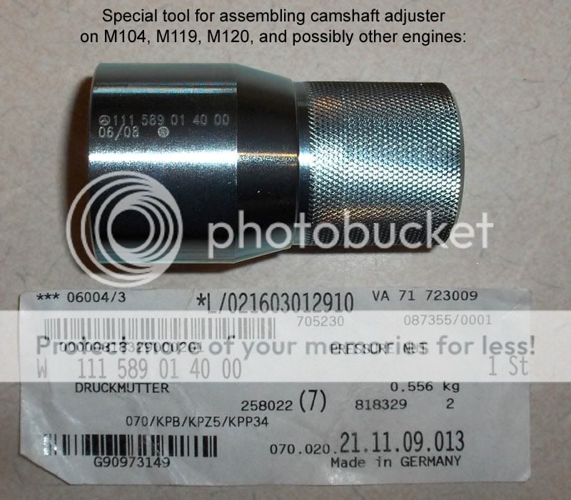 M119 Cam sprocket assembly | Mercedes-Benz Forum