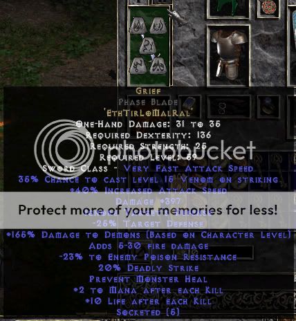 40/397 Grief Pb + 2 Hrs For 40/390+ Grief Zerker - Topic - d2jsp